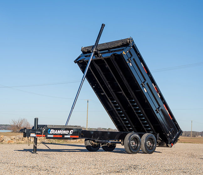 DOD: Deck Over Dump Trailer (Fold Down Sides) - Diamond C Trailers