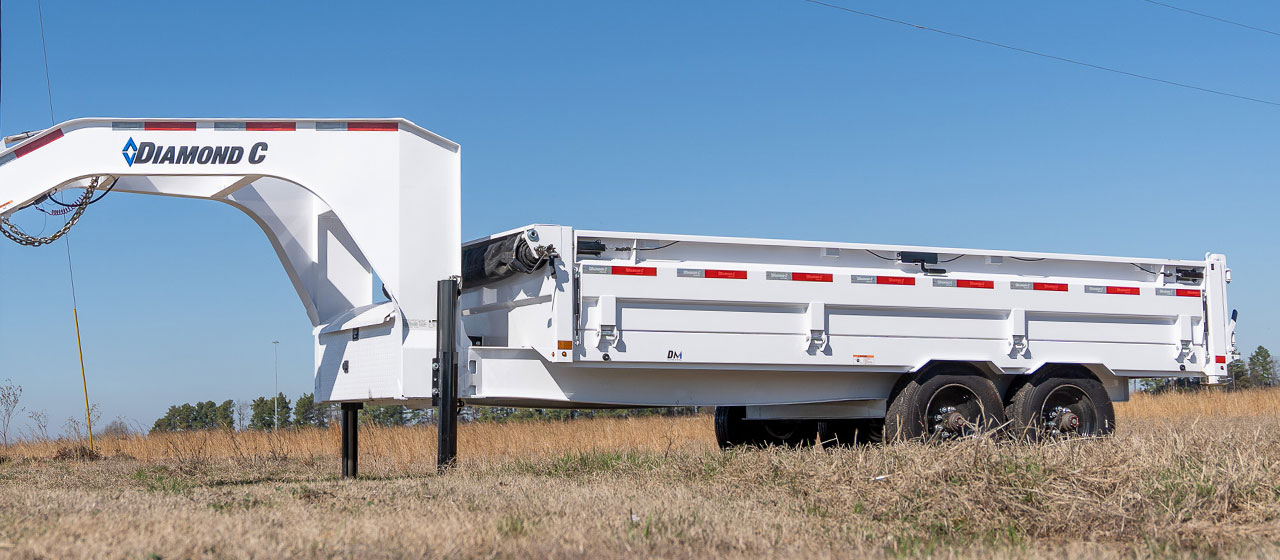 DOD-GN: Deck Over Dump Gooseneck Trailer (Fold Down Sides) - Diamond C Trailers