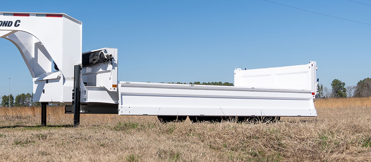 DOD-GN: Deck Over Dump Gooseneck Trailer (Fold Down Sides) - Diamond C Trailers